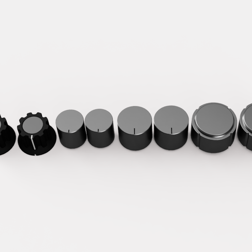 🎛️ Sc--Fi Control Knobs Set 1・ 3D File for 3D printing・Cults