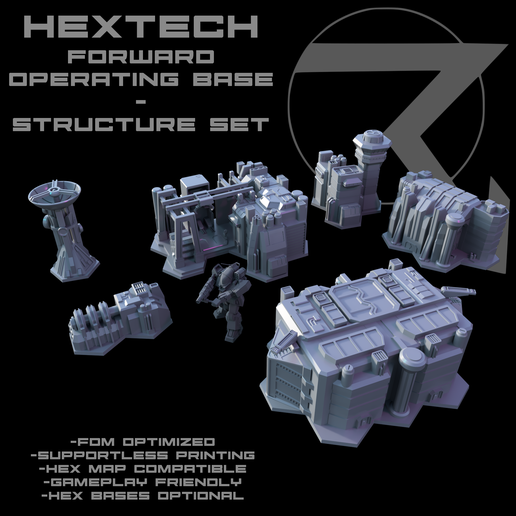🎲 HEXTECH - Forward Operating Base (Battletech Compatible Hex Terrain ...