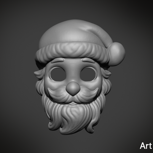 🎅 Santa Mask・ STL File for 3D printing・Cults