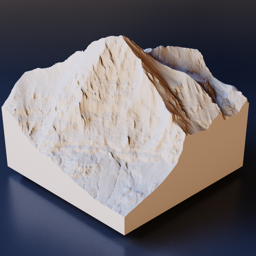 🇨🇭 3D Model Eiger・ STL File for 3D printing・Cults