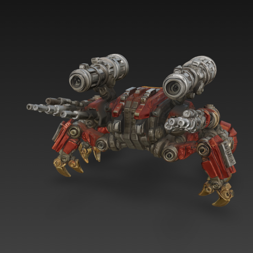 🦀 Mecha Crab Fortress - Armored Cybernetic Battle Crustacean・ STL File ...