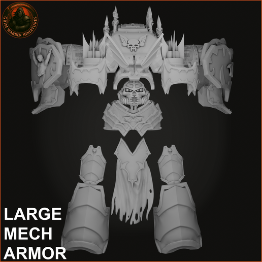🤖 Nocturnal Counts Large Mech Armor・ 3D File for 3D printing・Cults