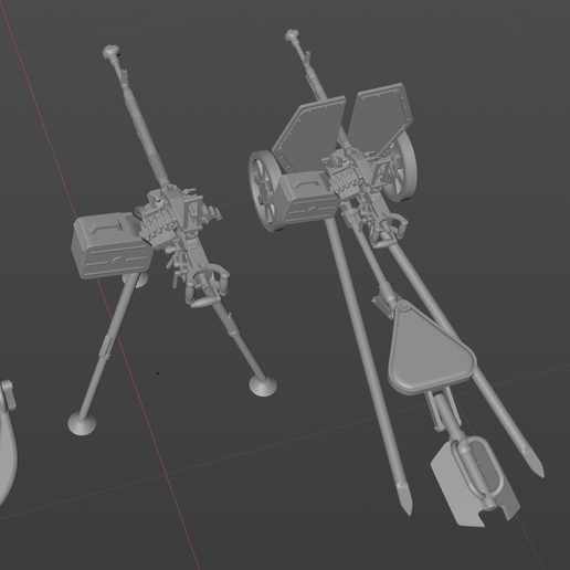 🔫 Digital 3D model of the Soviet DShK machine gun・ OBJ File for 3D ...