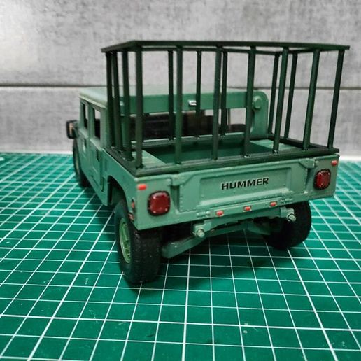 🏹 Humvee jurassic park ingen diecast replacement cage 1:24ingen hunter ...