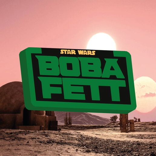 STL file BOBBA FETT STAR WARS BOBBA FETT Sign/Logo (for color change) ⭐ ...