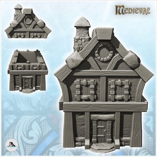 🏠 Medieval one-storey house with slate roof (1) - Medieval Gothic ...