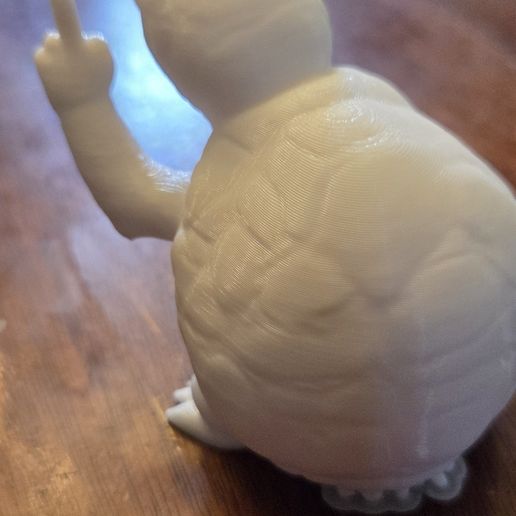 🐢 Turtle flipping the bird・ STL File for 3D printing・Cults