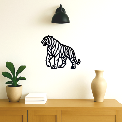 🐅 Tiger wall decoration・ STL File for 3D printing and CNC machining ...