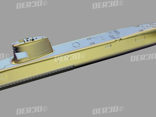 🌆 SCORPÈNE - Submarine Scale 1:200・ STL File for 3D printing・Cults