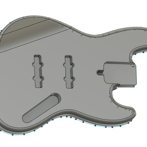 STL file Jazz bass body 👽 ・3D printable model to download・Cults