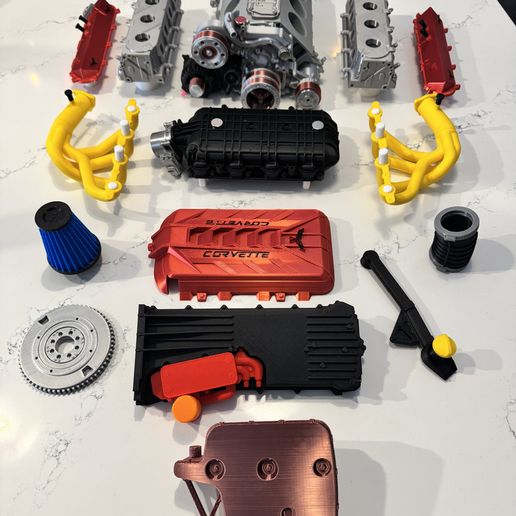 3D printing CHEVROLET LT2 (Corvette C8) - ENGINE • made with Creality ...