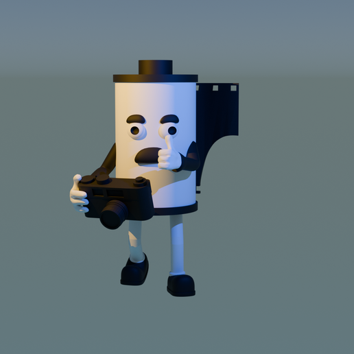 Archivo STL gratis Don Rollo - Rollo fotográfico cartoon 📷 ・Plan ...