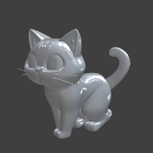 🐱 Adorable Sculpted Cat Design Figure Unique & Detailed 3D Print Model ...