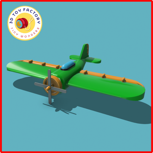 STL file Cartoon Propeller Plane 🚁 ・Model to download and 3D print・Cults