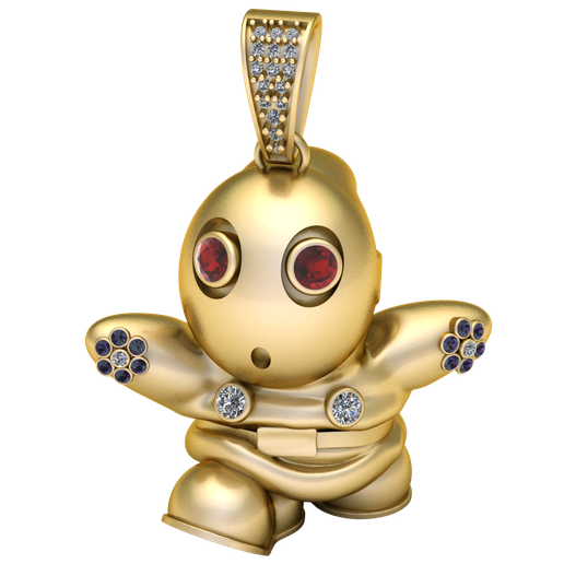 STL file CARTOON CHARACTER PENDANT 3D PRINTABLE MODEL 📌 (OBJ)・3D ...
