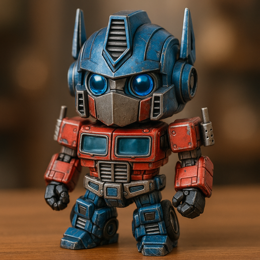 📁 Chibi Optimus Prime STL File – Cute Mini Transformer Robot | 3D ...