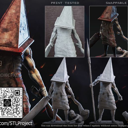 🗿 Pyramid Head・ 3D File for 3D printing・Cults