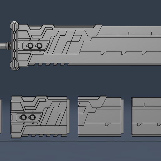 🗡️ Apex Legends Buster Sword・ STL File for ・Cults