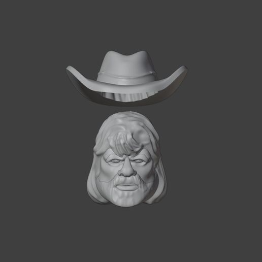 STL file CHUCK NORRIS HEAD wwf hasbro figures 💭 ・3D printing model to ...