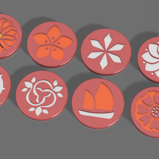 STL file Pai Sho Tiles (Modern Version) 🎲 ・3D printer design to ...