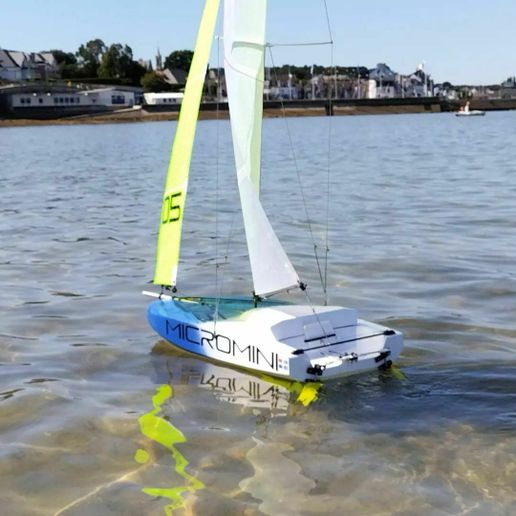 ⛵ Rc sailboat MICROMINI 065・ STL File for 3D printing・Cults