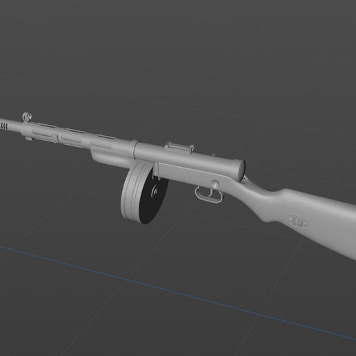🗺️ Soviet PPD-48 submachine gun-2 3D model material・ OBJ File for 3D ...