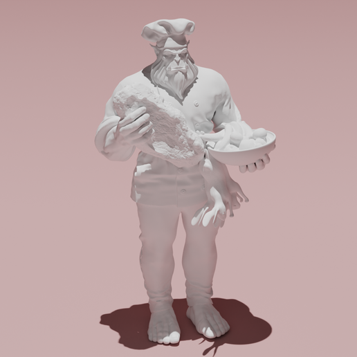 👩‍🍳 Burly Orc Chef・ STL File for 3D printing・Cults