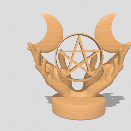 🤲 Mystical goddess hands, crescent moon, Triple Goddess Knot ...