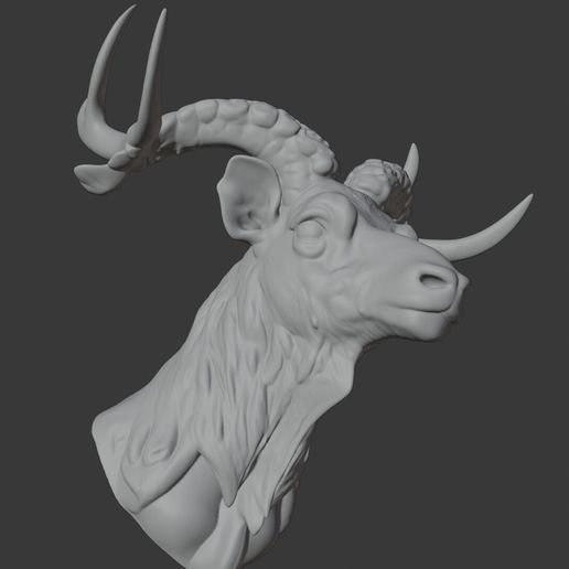 👤 Markhor Head Bust 3D Model - Bust STL Printable・ STL File for 3D ...