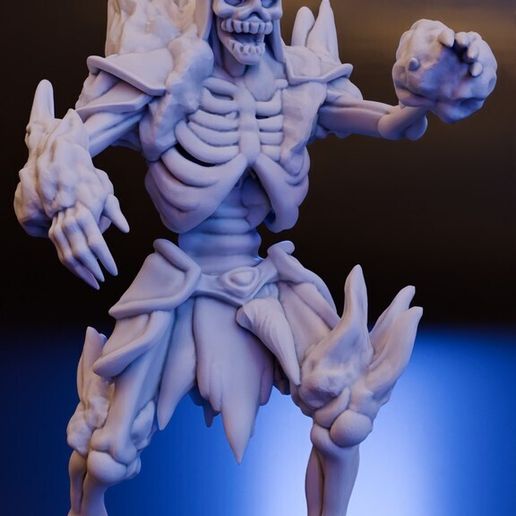 💀 Flaming Skeleton (DND / TTRPG)・Free STL File for 3D printing・Cults