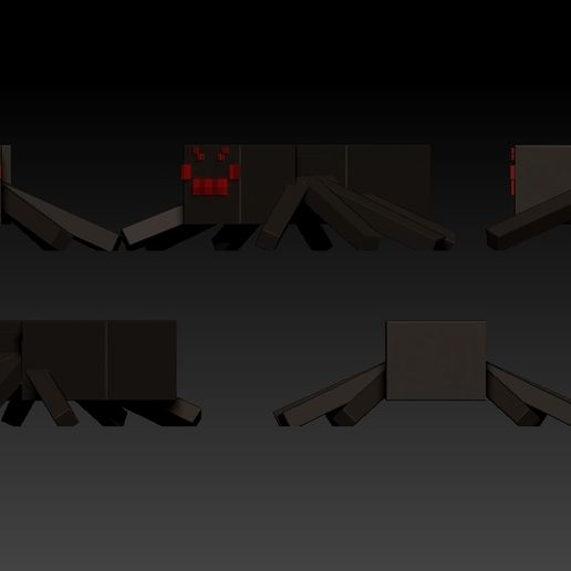 🕷️ Spider Minecraft・ STL File for 3D printing・Cults
