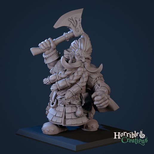 😡 Angry elder dwarf lord・ STL File for 3D printing・Cults