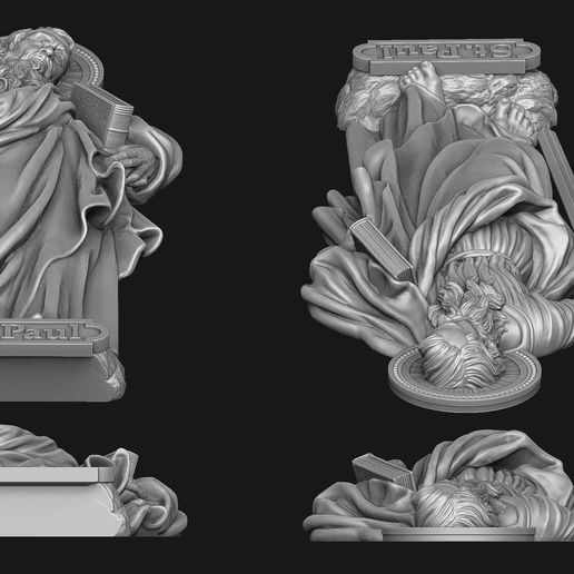 🗡️ Saint Paul Bas Relief・ STL File for 3D printing・Cults
