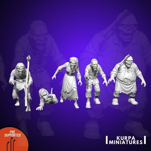 🧟 Zombies・ STL File for 3D printing・Cults