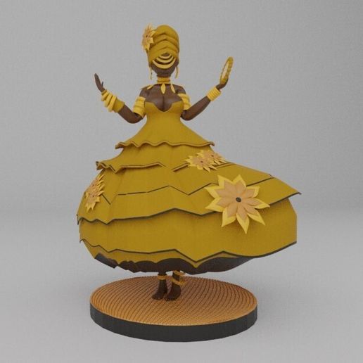 🗿 African goddess Oxum ( Òṣun ) model 2・ STL File for 3D printing・Cults