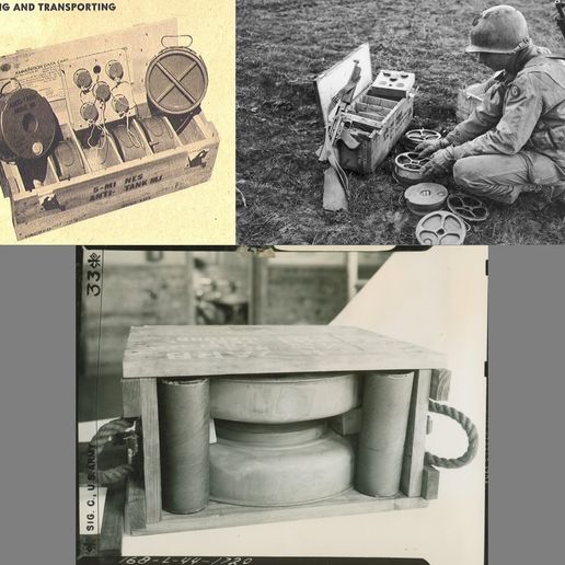 🪖 WW2 US Antitank Mine Set + Boxes・ 3D File for 3D printing・Cults
