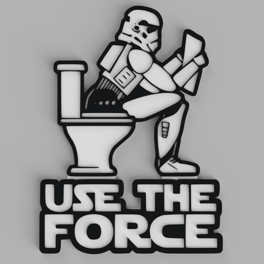 ⭐ Star Wars USE THE FORCE Use the Force Door Bathroom Wall Picture・Free ...