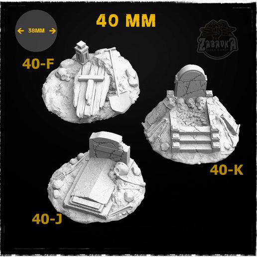 ⚔ Graveyard 1 Base toppers・ STL File for ・Cults