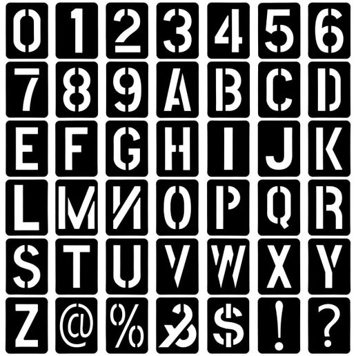 🎨 Alphabet Stencils・Free STL File for 3D printing and CNC machining ...