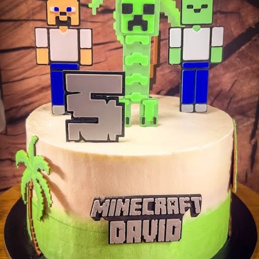 creeper cake topper
