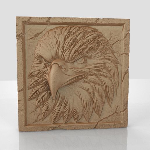 🦅 Eagle Bas Relief Decor・ STL File for 3D printing and CNC machining ...