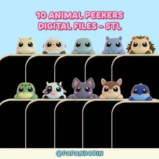 📱 Peeker Charm cute Animals PART 4 (hippers) set for smartphone, tablet ...