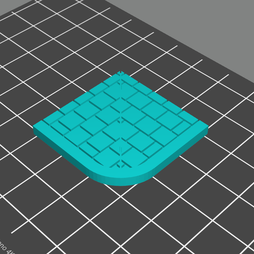 🚶 Sidewalk 7 (Turn curve) 1/64・ STL File for 3D printing・Cults