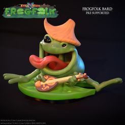 STL file Frogfolk Spooky Tad Miniature, Pre-Supported 👻 ・Model to ...