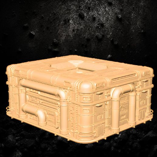 ♟ Futuristic refinery module・ STL File for 3D printing・Cults