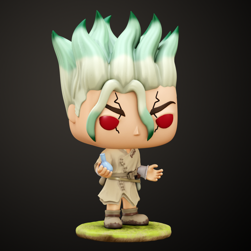 👾 Dr. Stone 3 Funko Characters・ STL File for 3D printing・Cults
