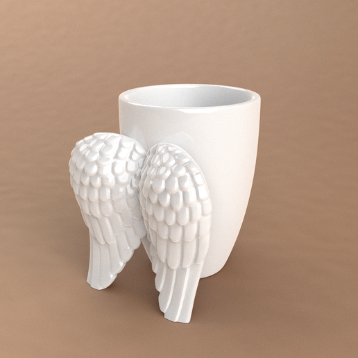👼 Good Omens-Inspired Aziraphale’s Angel Wings Mug・ STL File for 3D ...