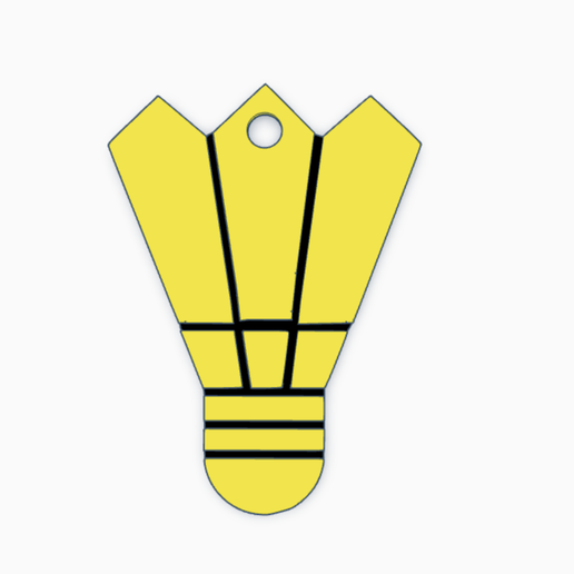 🏸 Badminton Birdie Keychain・ STL File for 3D printing・Cults