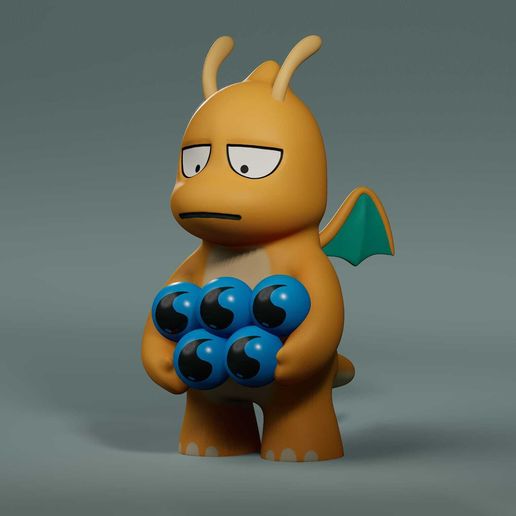 STL file Dragonite Pokemon TCG 🐉 ・3D print model to download・Cults