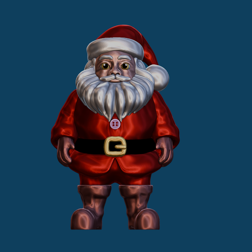 🆓 SUPPORT FREE SANTA SCULPTURE・ STL File for 3D printing・Cults